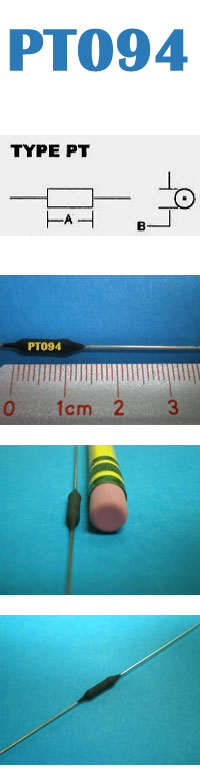 PT094 .1W Custom (+) TCR Temperature Sensitive Wire Wound Axial Compensator